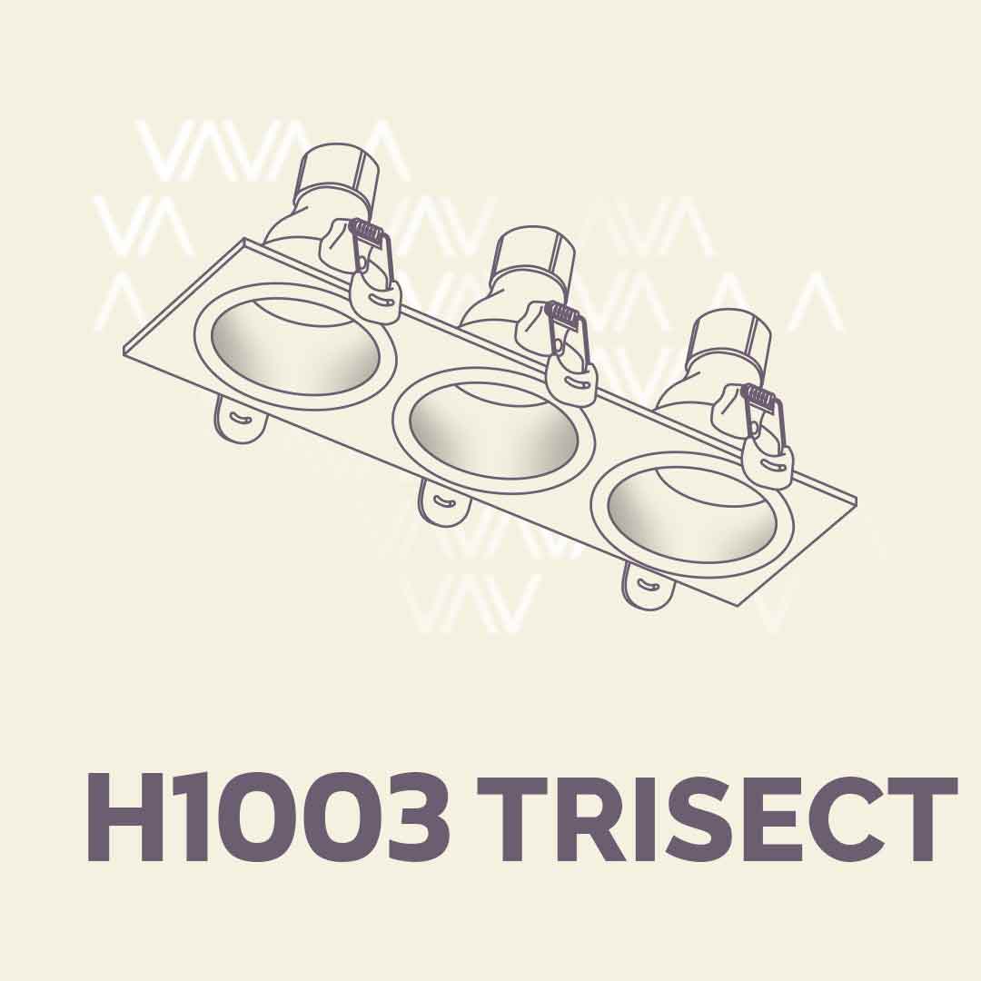 کادر هالوژن مدلH1003 TRISECT (سه تایی) نورشو (سفید, مشکی) » نورشو